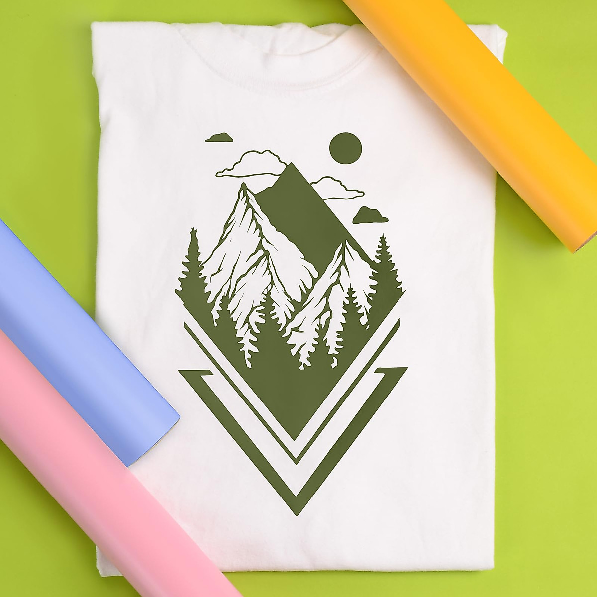 Siser EasyWeed Heat Transfer Vinyl 11.8" x 2FT Roll - Compatible with Siser Romeo/Juliet & Other Professional or Craft Cutters - Layerable - CPSIA Certified (Green Olive - HEX #5E6738)