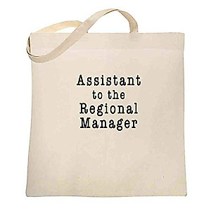 Pop Threads Assistant To The Regional Manager Funny TV Natural 15x15 inches Large Canvas Tote Bag