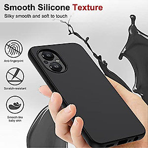 LeYi OnePlus Nord N20 5G Case with 2 Tempered Glass Protectors, 360 Full-Body Shockproof Soft Silicone Cover, Black