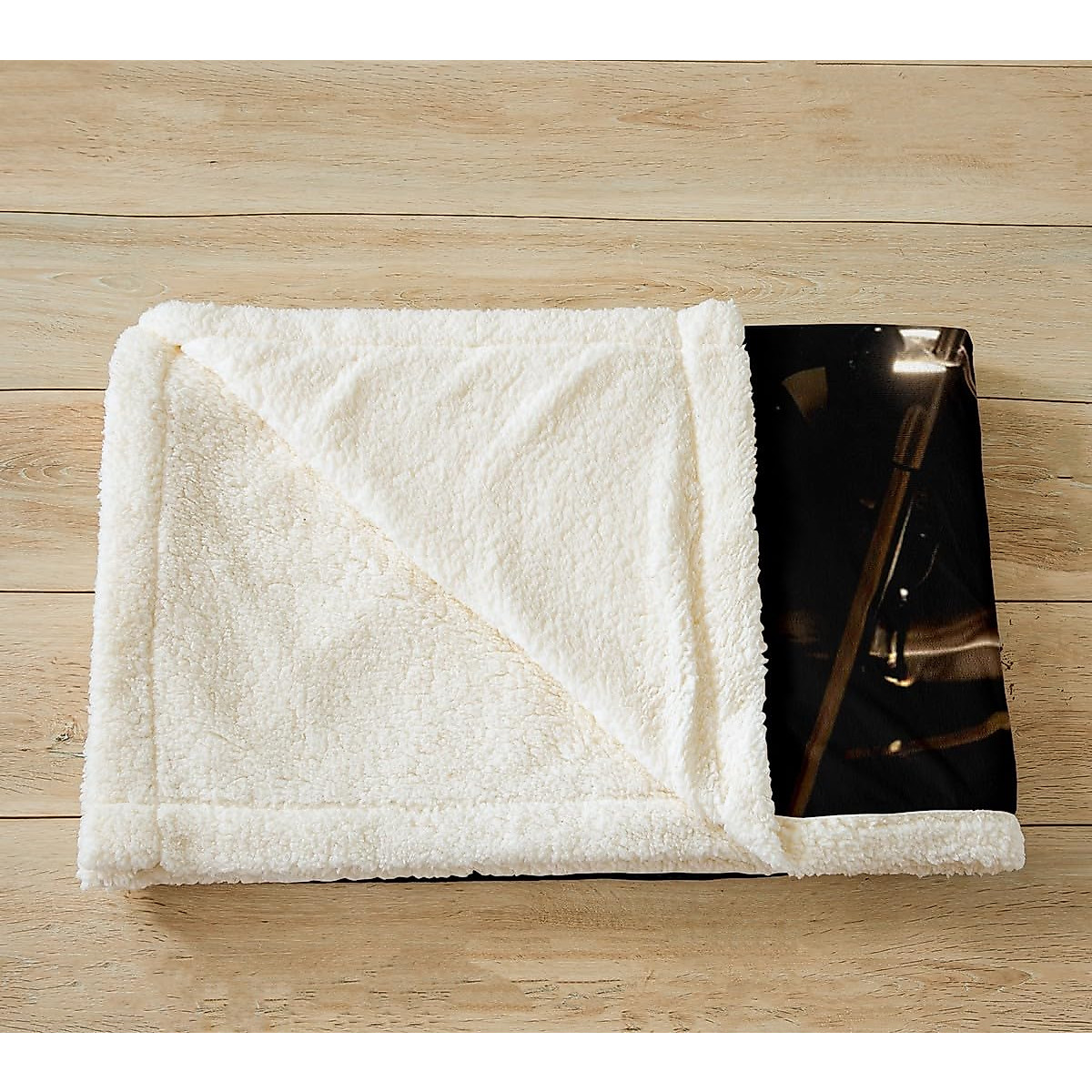 Drum Kit Fleece Throw Blanket 40"x50" Kids Rock Music Plush Blanket for Bed Sofa Couch Musical Instrument Sherpa Blanket Utra Soft Hip Hop Hippie Fuzzy Blanket Black Drum Room Decor Music