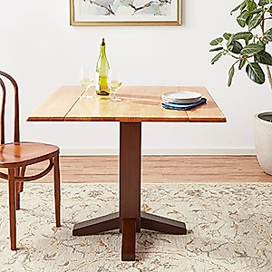 International Concepts Square Dual Drop Leaf Dining Table, 36", Cinnamon/Espresso