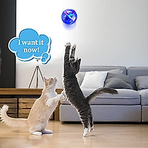 9 Pcs Light Up Cat Balls Ghost Hunting Cat Ball LED Motion Activated Cat Toy Interactive Lighted Ball Cat Toys Pet Glowing Mini Running Exercise Ball Toys for Kitten Dog Pet Animals Activity