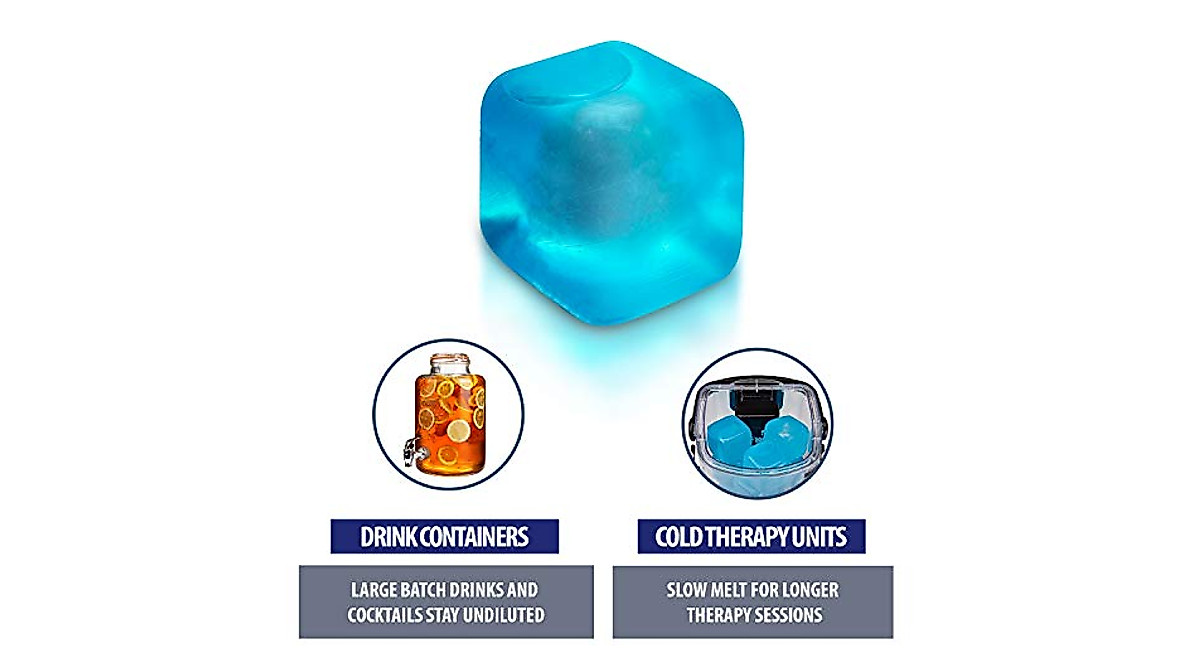 Extra Large Reusable Ice Cubes – Long-Lasting Cold for Therapy & Drinks