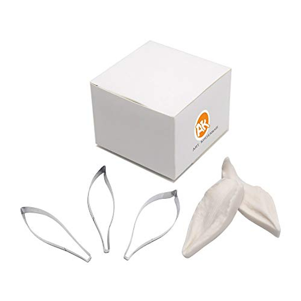 AK ART KITCHENWARE Fondant and Clay Flower Tools Lily Silicone Veining Molds Veiner Petal Cutters Set for Decorating Cakes Sugar Flower Craft