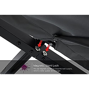 Luckyberry 10' X 13' Outdoor Retractable Pergola with Sun Shade Canopy Patio Metal Shelter for Garden Porch Beach Pavilion Grill Gazebo Modern Yard Grape Trellis Pergola, Grey