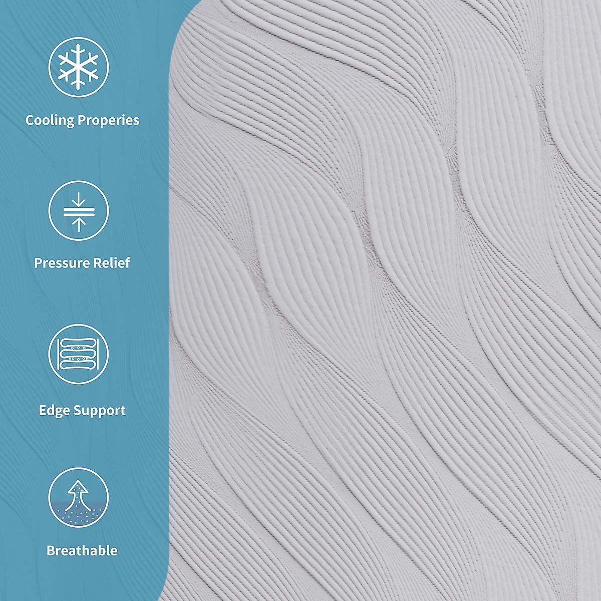 ESHINE Short Queen RV Mattress - 10" Memory Foam RV Mattress, Shock-Absorbing and Pressure-Relieving, for RVs, Campers & Trailers