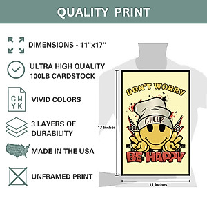 Retro Wall Art for Room Aesthetic, Cute Posters, Cute Wall Decor, Retro Wall Decor, 70 Room Decor, Retro Poster for Kitchen, Bedroom, Dorm Room, Apartment (Unframed)