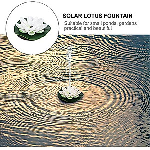 n/a 1Pc Lotus Shaped Fountain Garden Solar Fountain Floating Water Pump Solar Fountain for Pool for Garden Yard