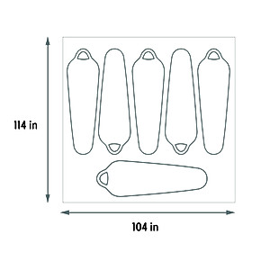 Kelty Wireless 6 Footprint, Lightweight, Water Resistant, Fitted Ground/Camping Tarp Footprint Wireless 6 Person Tent