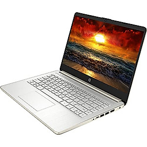 2022 HP Premium 14-inch HD Thin and Light Laptop, Intel Dual-Core Processor, 16GB RAM, 64GB Storage, Long Battery Life, Webcam, Bluetooth, HDMI, Wi-Fi, Pale Gold, Windows 10 (Renewed)