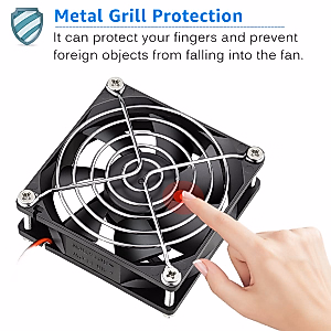 GDSTIME 2 Pack 80mm x 80mm x 25mm 12V DC Brushless Cooling Fan