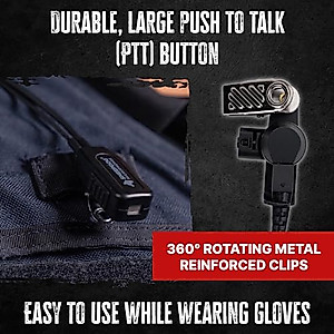 Sheepdog Alpha SDA1-APX-QD Quick Disconnect (QD) Police Lapel Microphone Headset Earpiece, Compatible with Motorola APX6000 APX7000 APX8000 Radios