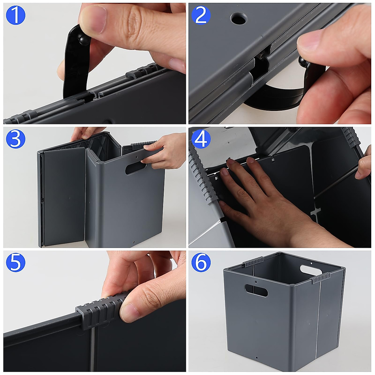 Vadidiya Plastic Folding Storage Cube Bins, Collapsible Storage Cubes, 4 Packs