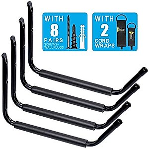 GEEDAR Heavy Duty Garage Storage Hooks (15.3") Kayak Storage Hanger Wall Mounted Rack for Hanging Ladders, Bikes