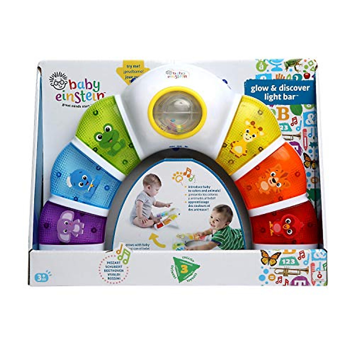 Baby Einstein Glow & Discover Light Bar Activity Station, 1 Count (Pack of 1)