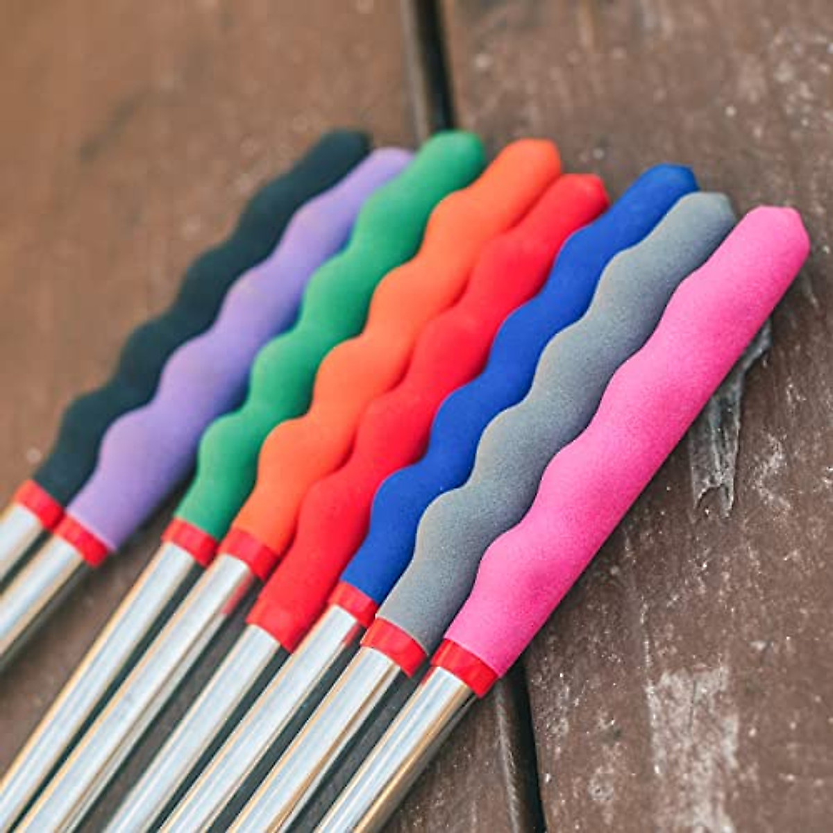 MalloMe Marshmallow Roasting Sticks 45 Inch 4 Pack Smores Kit - Marshmallows Smores Sticks for Fire Pit Long - Camping Campfire Accessories S'mores Gift Set - Smore Hot Dog Roaster Marshmello Skewers