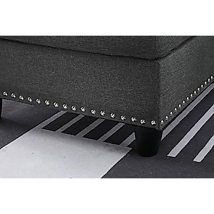 Devion Furniture Lorenzo Sofas, Charcoal Gray