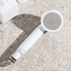 EZWELL Visible Filtered Shower Head LITE Sediment Filter with High Pressure NSF Certified Korea| Filtration System, Removes Rust | - Good for Dry skin & Hair, Travel, RV, Bathroom - Easy Install