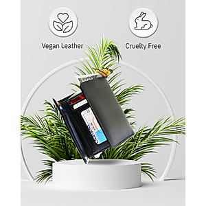 Access Denied Vegan Leather Trifold Wallets For Men - Cruelty Free Non Leather Mens Wallet With ID Window Holiday Gifts For Men