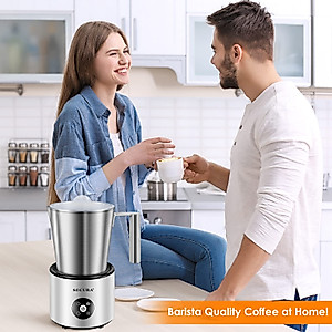 Secura Automatic Milk Frother, 4-in-1 Electric Milk Steamer, 17oz Detachable Hot/Cold Foam Maker, Milk Warmer for Latte, Cappuccinos, Macchiato, Hot Chocolate, with Silicone Spatula & 2 Whisks