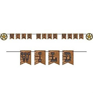 Wild Wild West Streamer 7'' x 10' Paper Western Party Supplies Decorations