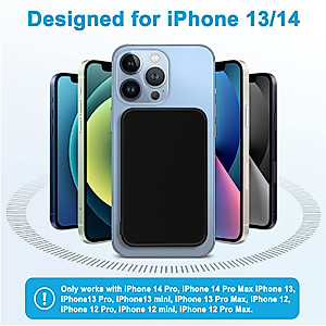 AOGUERBE Magnetic Wireless Portable Charger, 10000mAh Wireless Power Bank PD 22.5W Fast Charging with USB-C LED Display Mag-Safe Battery Pack Compatible for iPhone 15/14/13/12 Pro/Mini/Pro Max (Black)