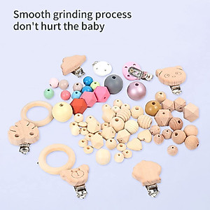 Mersuii 4Pcs Wooden Baby Gym Baby Hanging Toys Wooden Circle Activity Gym Hanging Bar Interactive Toys Baby Gift Children Room Decoration Pendant