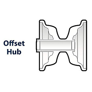 Lapp Wheels Pneumatic Tires | Replacement Wheel for Wagon, Lawnmower, Utility Cart | Durable Tire with Turf Style Tread | 3" Offset Hub | 14" Diameter
