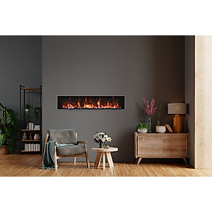 Amantii Panorama Indoor/Outdoor Extra Slim Built In Electric Fireplace (BI-40-XTRASLIM), 40-Inch
