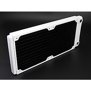 XSPC TX240 Ultra Thin Radiator, 120mm x 2, Dual Fan, White