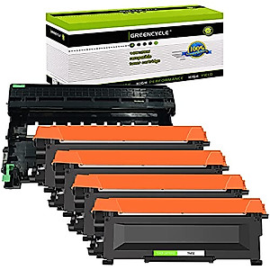 greencycle TN450 Toner Cartridge DR420 Drum Unit Set Compatible for Brother MFC-7360N DCP-7065DN IntelliFax 2840 2940 MFC-7860DW HL-2240d HL-2270dw HL-2280dw Printer (4 Toner, 1 Drum)