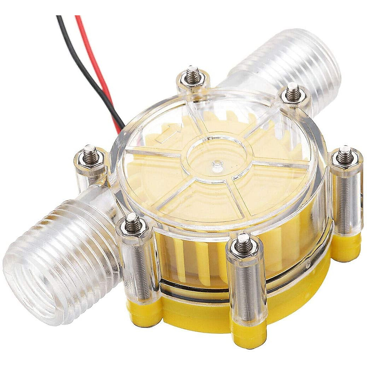 5pcs Water Flow Generator Turbine Generator Hydroelectric Micro Hydro Generator 1/2 Inch Portable Water Charger 10W (80V)