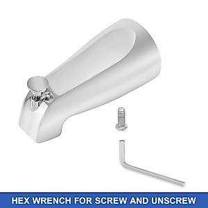 Solimeta Diverter Tub Spout, Bath Tub Spout with Diverter 5/8" Slip Fit Connection, Chrome