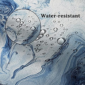 MIRRORANG Blue Marble Waterproof Fabric Shower Curtain for Bathroom Luxury Washable with 12 Hooks,72x72 Inch