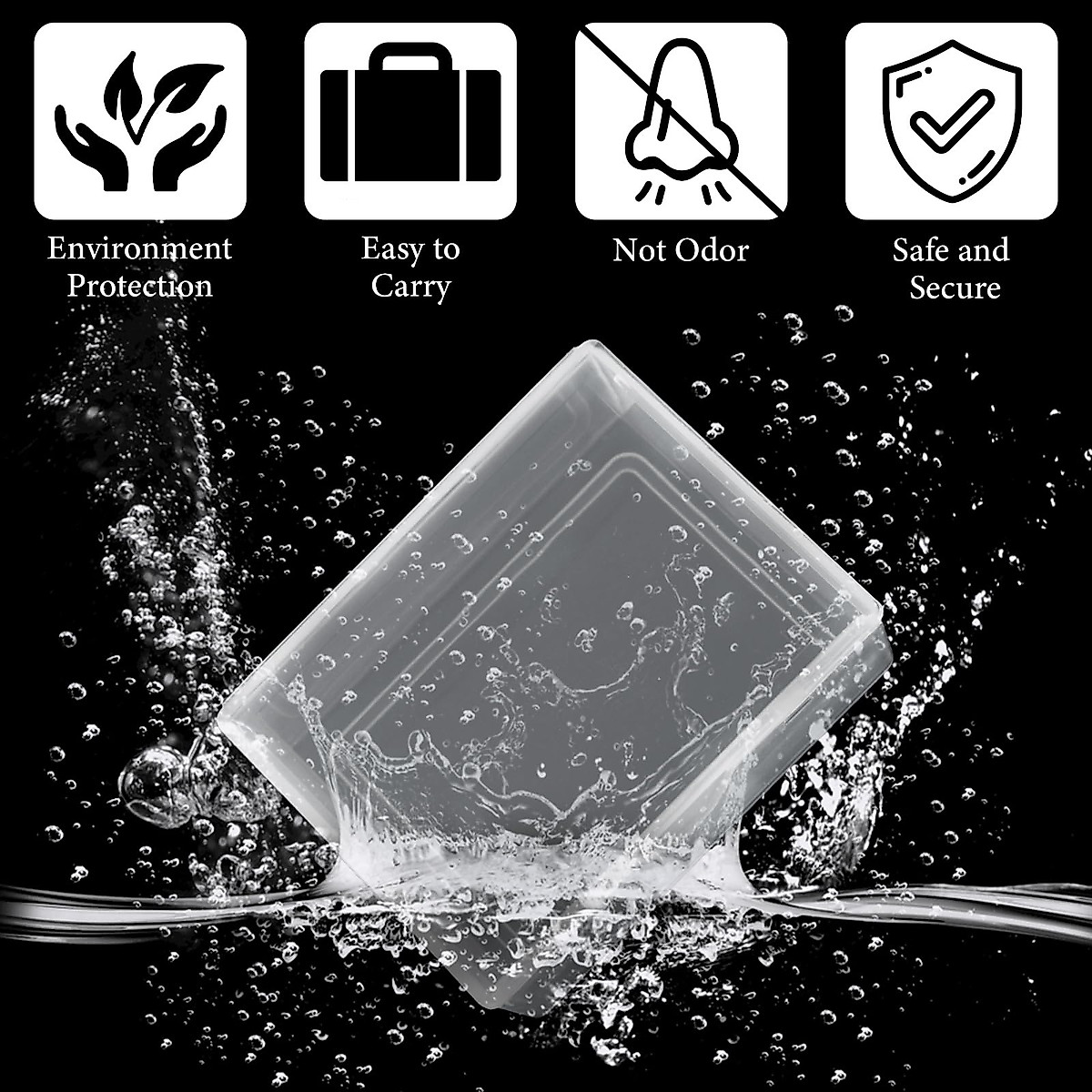 LANIAKEA 64PCS Mixed Sizes Plastic Storage Containers, Small Storage Containers with Lids, Empty Mini Small Storage Container Box for Small Items and Other Craft Projects, Clear