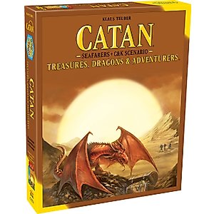 CATAN Treasures, Dragons and Adventurers Scenario Expansion - Strategy Board Game, Family Game for Kids & Adults, Ages 12+, 3-4 Players, 60-180 Minute Playtime, Made by CATAN Studio