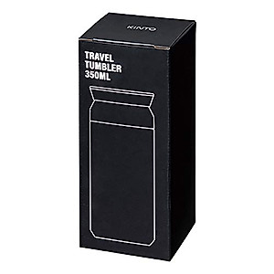 KINTO 20936 Travel Tumbler, 11.8 fl oz (350 ml), Black, Double Wall Vacuum Construction, Heat and Cold Retention