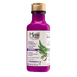 Maui Moisture Heal & Hydrate + Shea Butter Shampoo to Repair & Deeply Moisturize Tight Curly Hair with Coconut & Macademia Oils, Vegan, Silicone, Paraben & Sulfate-Free, 13 fl oz
