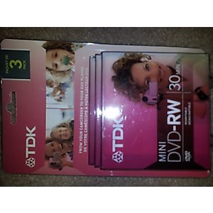 TDK 4X DVD-RW 8CM 1.4 GB DVD-RW 3 Pack in Jewel Case