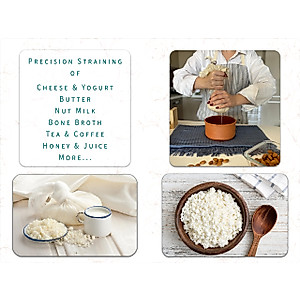 Cotton Farm Hemmed Cheese Cloths, Grade 100, 20x20 inch, Precut, Ready to Use, Muslin Cheesecloth for Straining and Cooking, 100% Unbleached Cotton, Ultra Fine and Dense, Reusable, Washable