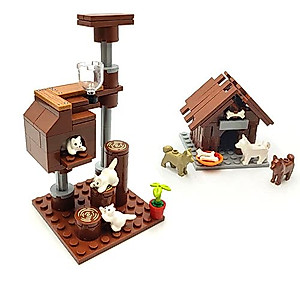 dspitwod Building Block Toys Sets for Girls Boys 6-8-12 Cat Tower Dog Kennel Accessories Brick Blocks for Kids Compatible for Mini Figure Major Brands