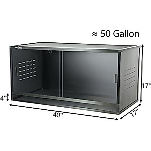 Large Reptile Terrarium 44 Gallon 40 * 16 * 16" for Bearded Dragon Lizard Snake Cage Reptiles Enclosure Wide Breeding Lounge Vivarium Area with Sliding Doors Lock for Crawling Pet