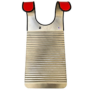 Zydeco Washboard "Red & White Cajun Fleur De Lis Key of Z Rubboards Free Scratchers Frottoir Scrubboard Zydeco Washboard Percussion Instrument Handmade Louisiana Made By Tee Don Authentic Original