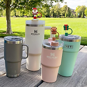 Straw Cover Cap for Stanley Cup, 8pcs 10mm 0.4in Diameter Reusable Dust-Proof Straw Topper Compatible with Simple Modern and Tumbler with Lid and Straw, Christmas Gifts