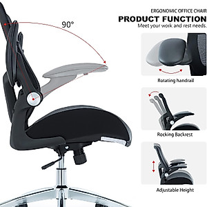 Luckyear Office Chair Ergonomic Desk Chair-400lbs Big and Tall Heavy Duty, Wide & Soft 3D Modeling Foam Cushion Home Office Desk Chair with Adjustable Seat Height, Executive Computer Task Chair
