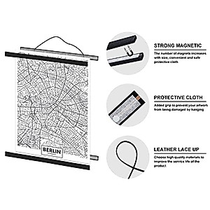 24x36 24x18 24x30 Poster Frame, Magnetic Wood Frame Frames for Photo Picture Canvas Artwork Wall Hanging (1 Pack, 24", Black)