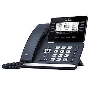 Yealink T53 IP Phone, 12 VoIP Accounts. 3.7-Inch Graphical Display. USB 2.0, Dual-Port Gigabit Ethernet, 802.3af PoE, Power Adapter Not Included (SIP-T53)