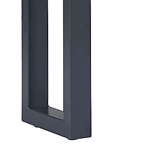 QJBSAVVA Console Table Gray 45.3"x13.8"x29.9" Solid Acacia Wood and Iron,Garden Tables Bedside Table Hallway Tables Entry Tables Suitable for Home, Office, Bedroom, Meeting Room