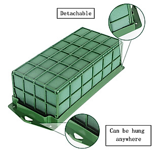 Floral Foam Cage for Fresh and Artificial Flowers, 2 pcs Wet and Dry Floral Foam Blocks for Wedding, Birthdays and Garden Decorations