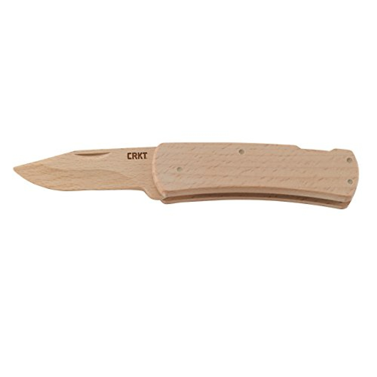 COLUMBIA RIVER KNIFE & TOOL CRKT Nathan's Knife Kit: Wooden Pocket Knife, Drop Point Blade Design with Working Lock Back, Craft Project, Great for Kids 1032 , Black